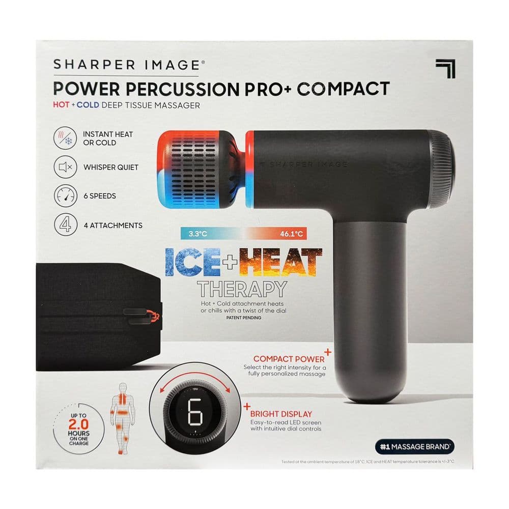 SHARPER IMAGE Power Percussion Pro Compact Hot Cold Deep Tissue Massager