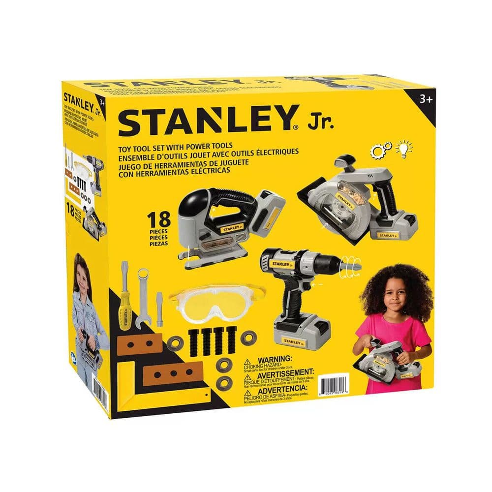 Stanley Jr 18 Piece Power Tool Construction Toy Set DIY