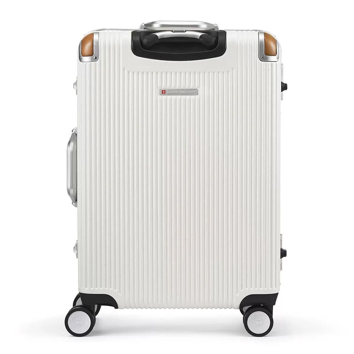 Swiss Military Medium 4 Wheel Spinner Hardside Case 24" Vanilla White