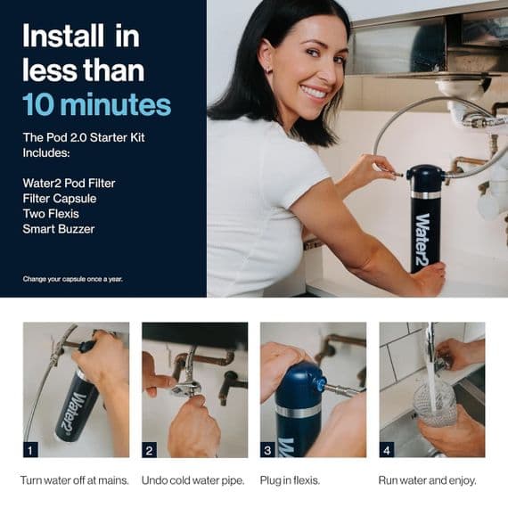 Water2 Pod 2 0 Starter Kit Under Sink Filter System