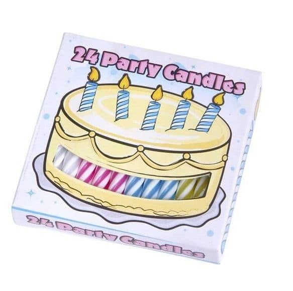 Birthday Cake Candles | 24 Pack | Essential Party Supplies UK