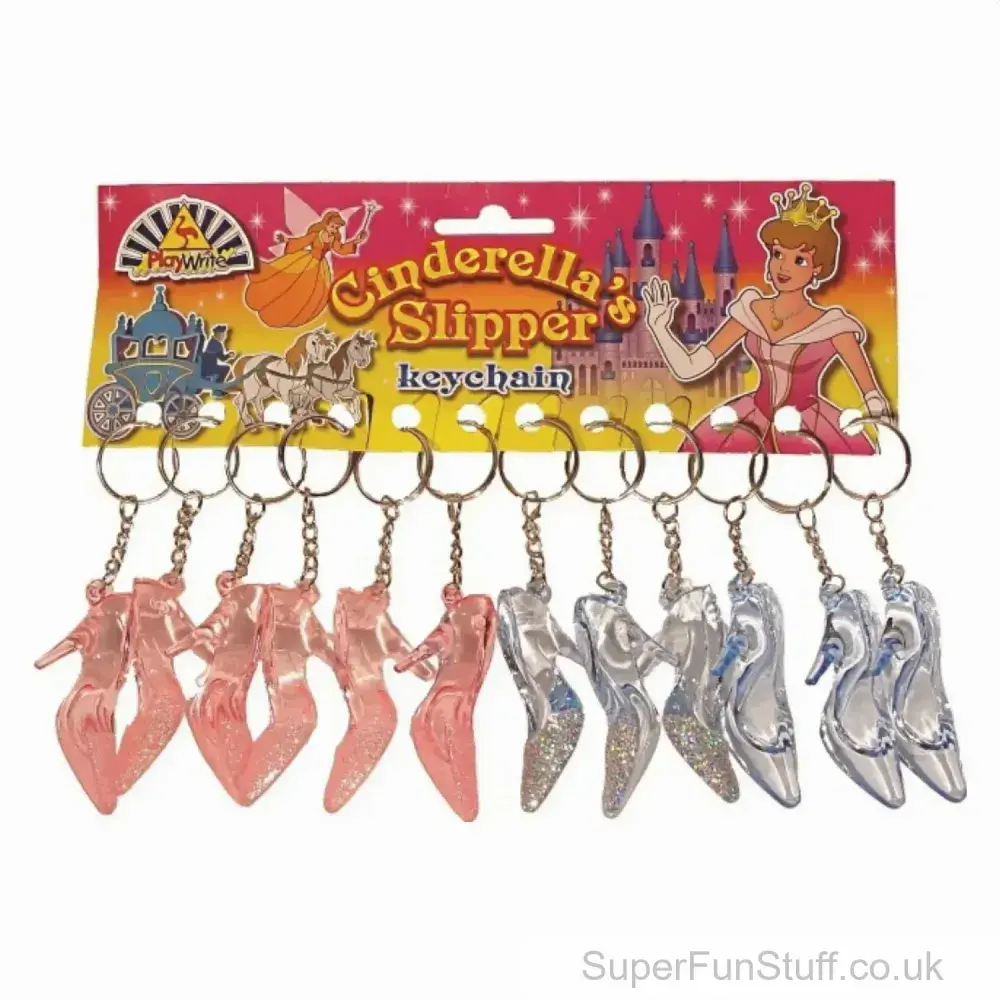Cinderella Slipper Keyring - 6cm | Princess Party Gifts For Girls