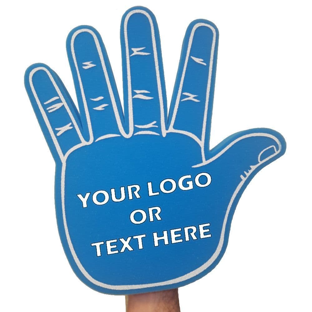 Custom Printed High Five Foam Hand - 4 Colours Available | Logo Printing