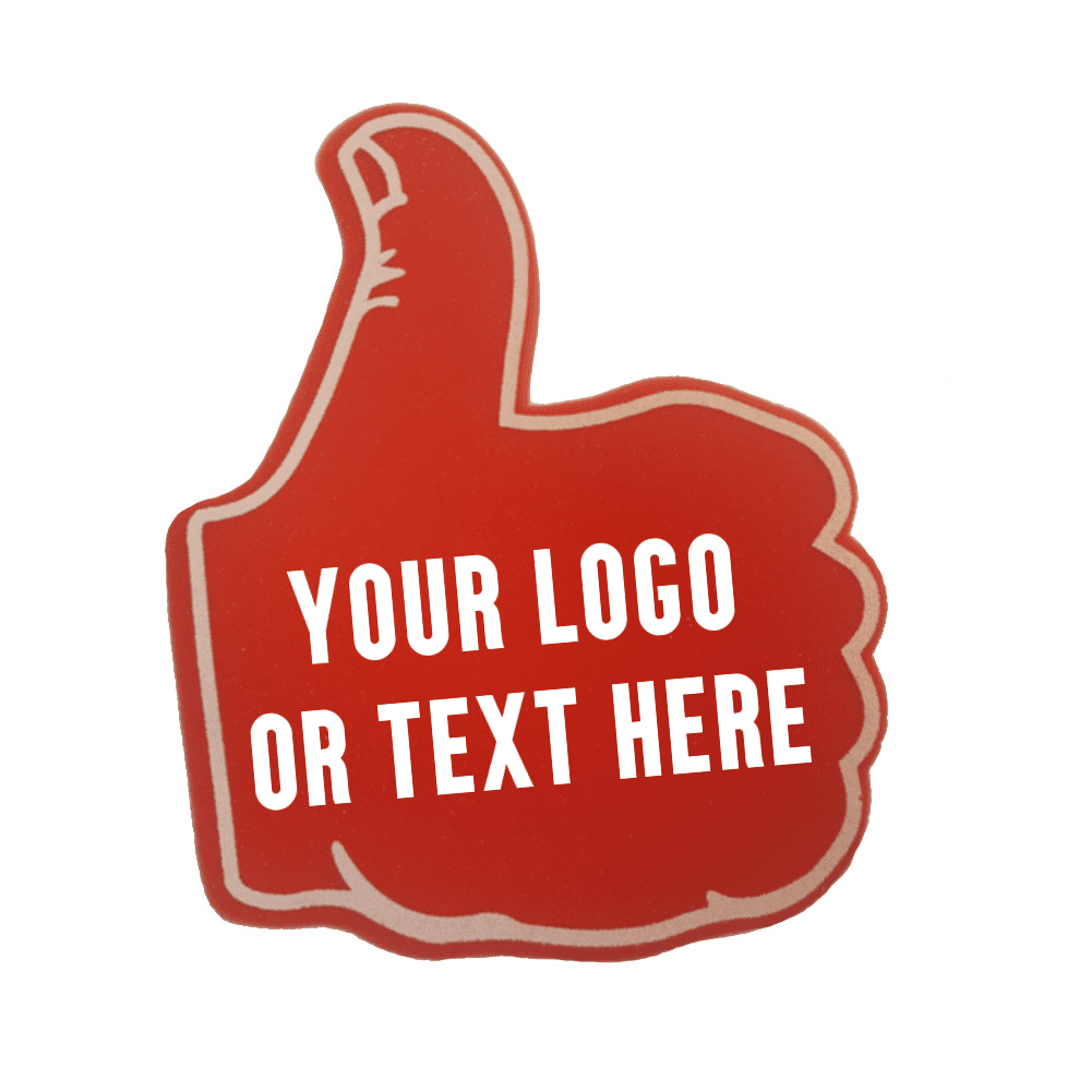 Custom Printed Thumbs Up Foam Hand - 4 Colours Available | Personalised ...