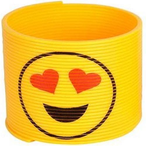 Emoji Slinky Toy - Love Heart Eyes Smiley | Kids Novelty