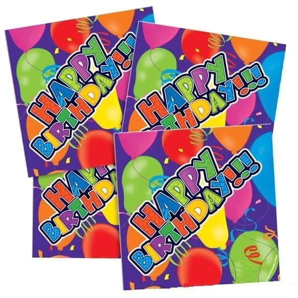 Happy Birthday Napkins | Pack of 12 | Party Supplies