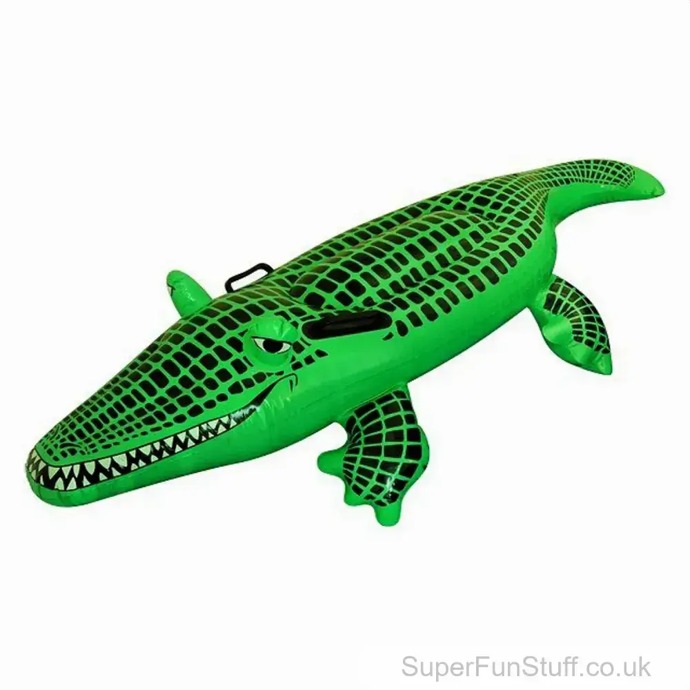 Large Inflatable Crocodile Pool Float - 150cm | Animal Pool Floaty