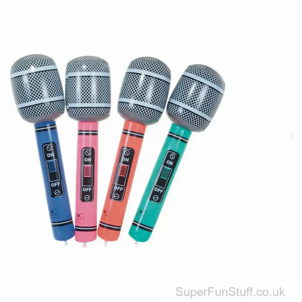 Large Inflatable Party Microphone - 86cm | Music Inflatables For ...