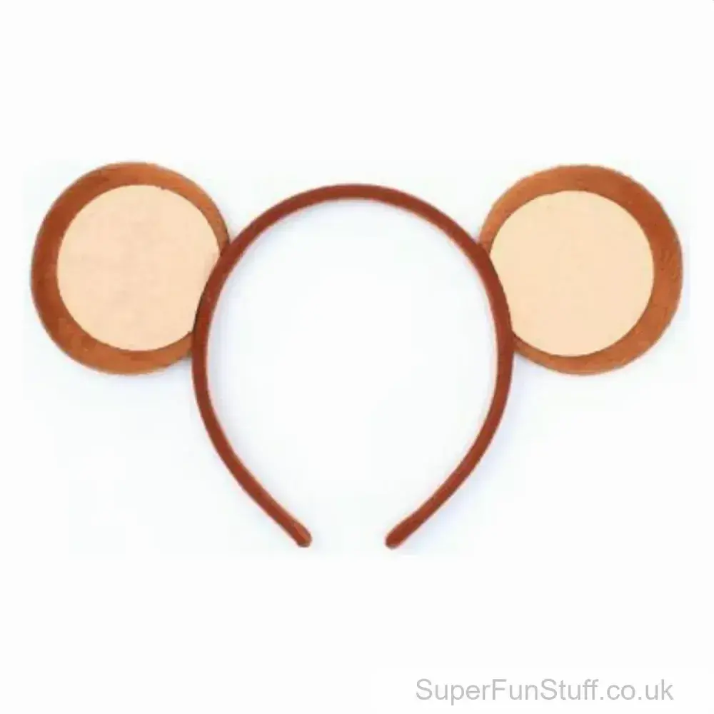 Monkey Ears Headband | Fancy Dress Zoo Animal Ears | SuperFunStuff.co.uk