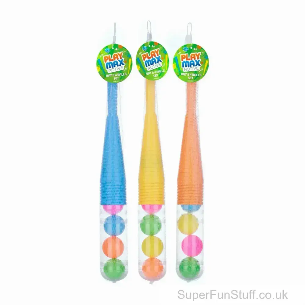 Plastic Toy Baseball Bat & 4 Balls Set - 60cm | Outdoor Balls, Toys and ...