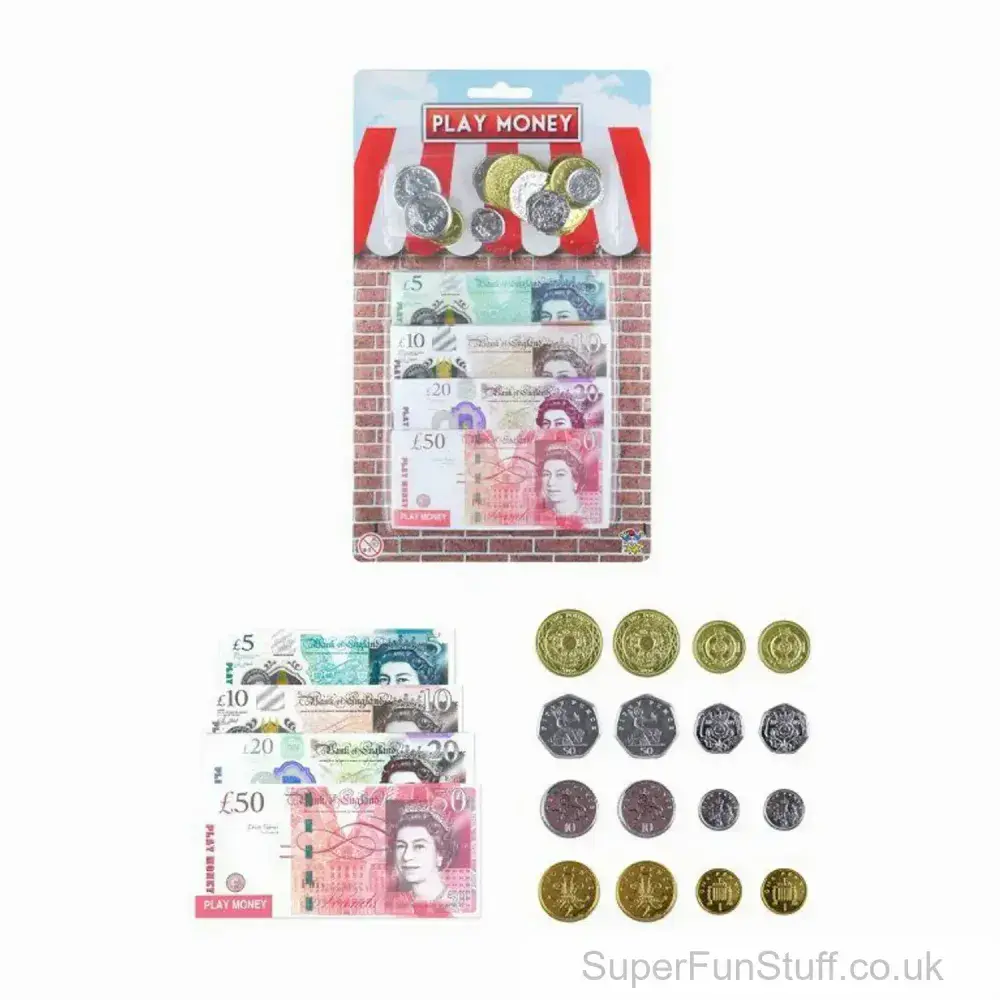 Pretend Pounds Play Money - Notes & Coins | Party Bag Fillers ...
