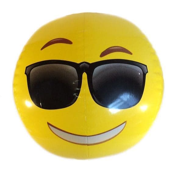 Cool Emoji Themed Inflatable Beach Ball - Fun Summer Toy for All Ages ...