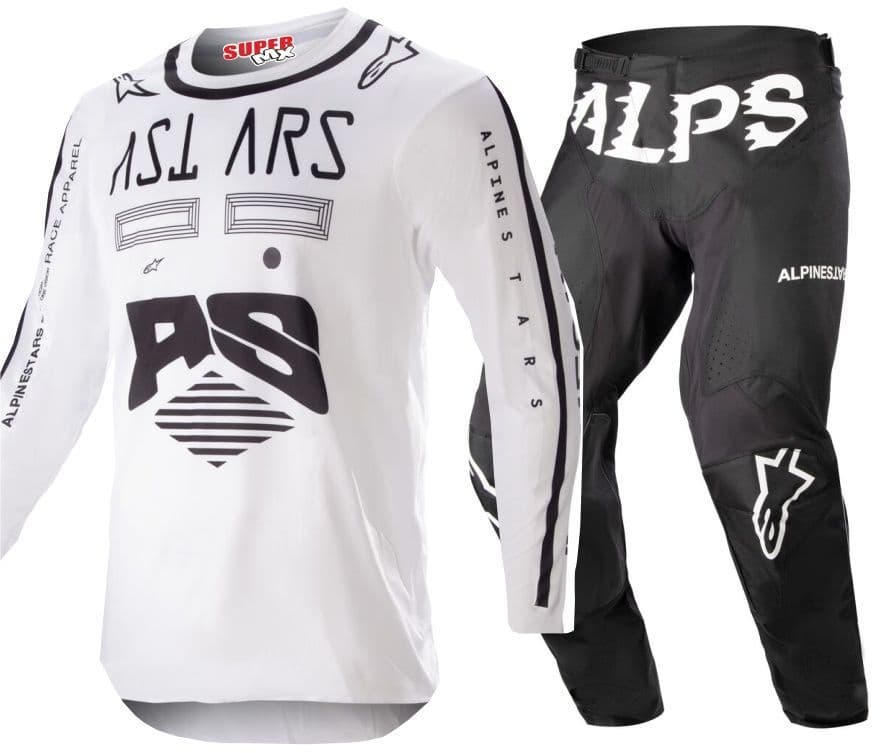 Alpinestars Racer Found Motocross Kit - Black White
