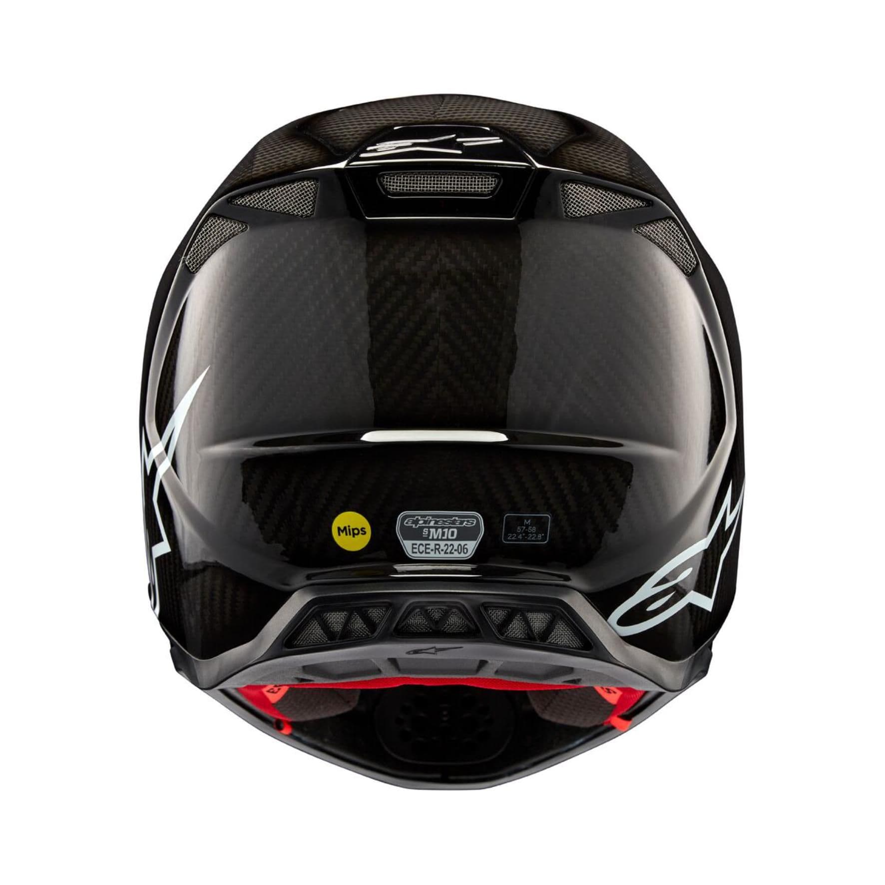 Alpinestars SM10 Black Gloss Carbon Motocross Helmet