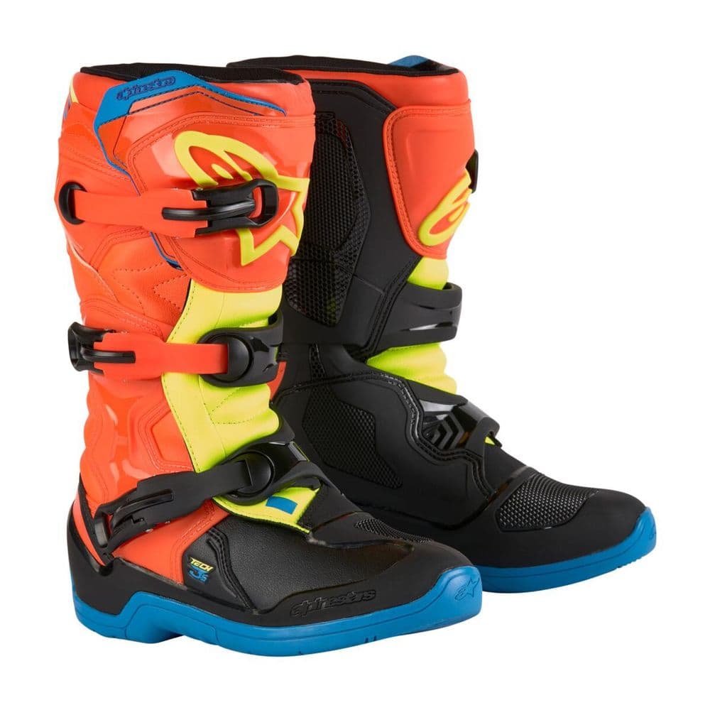 Alpinestars Tech 3s Kids Youth Motocross Boots - Orange Yellow