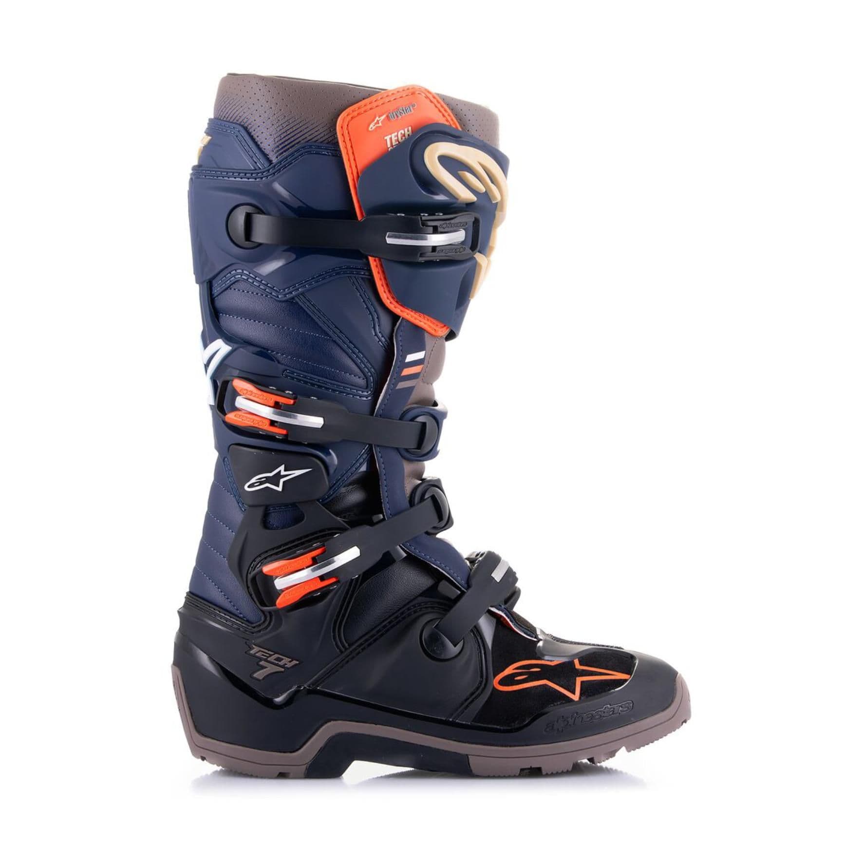 Alpinestars Tech 7 Drystar Enduro Motocross Boots - Navy Orange