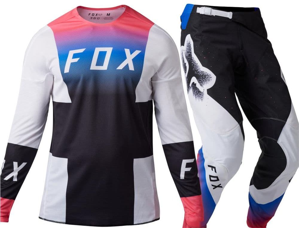 Fox 360 Horyzn Motocross Kit Combo - Black/ White