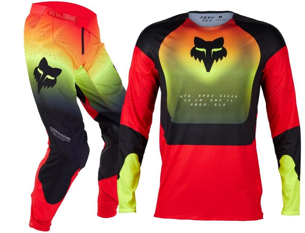 Fox 360 Revise Motocross Kit Combo - Red Yellow