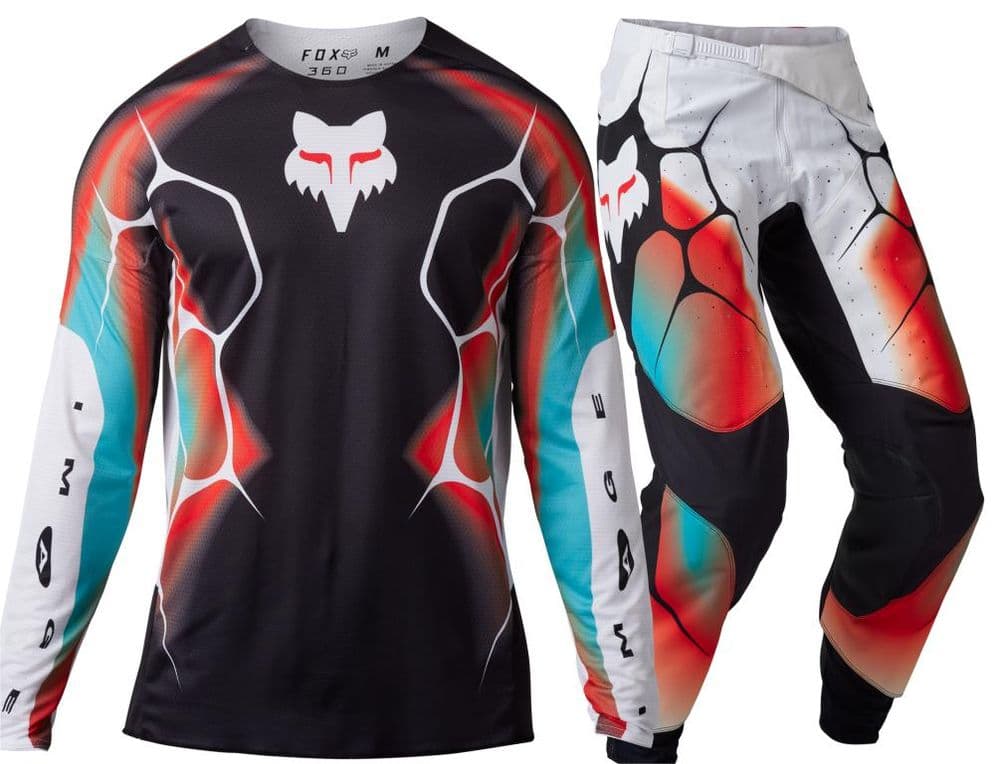 Fox 360 Syz Motocross Kit Combo - Black/ White