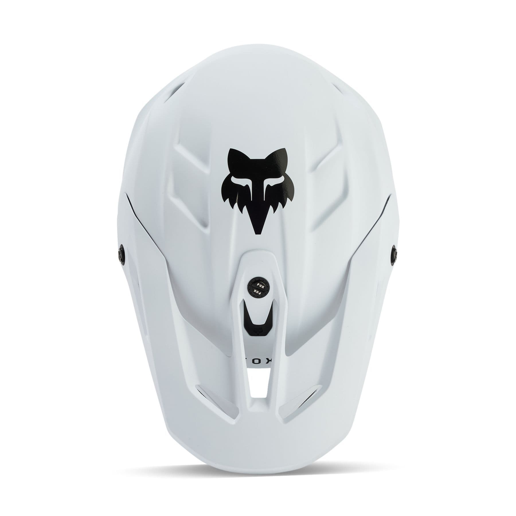 Fox V3 Kids Solid Motocross Helmet - Matte White