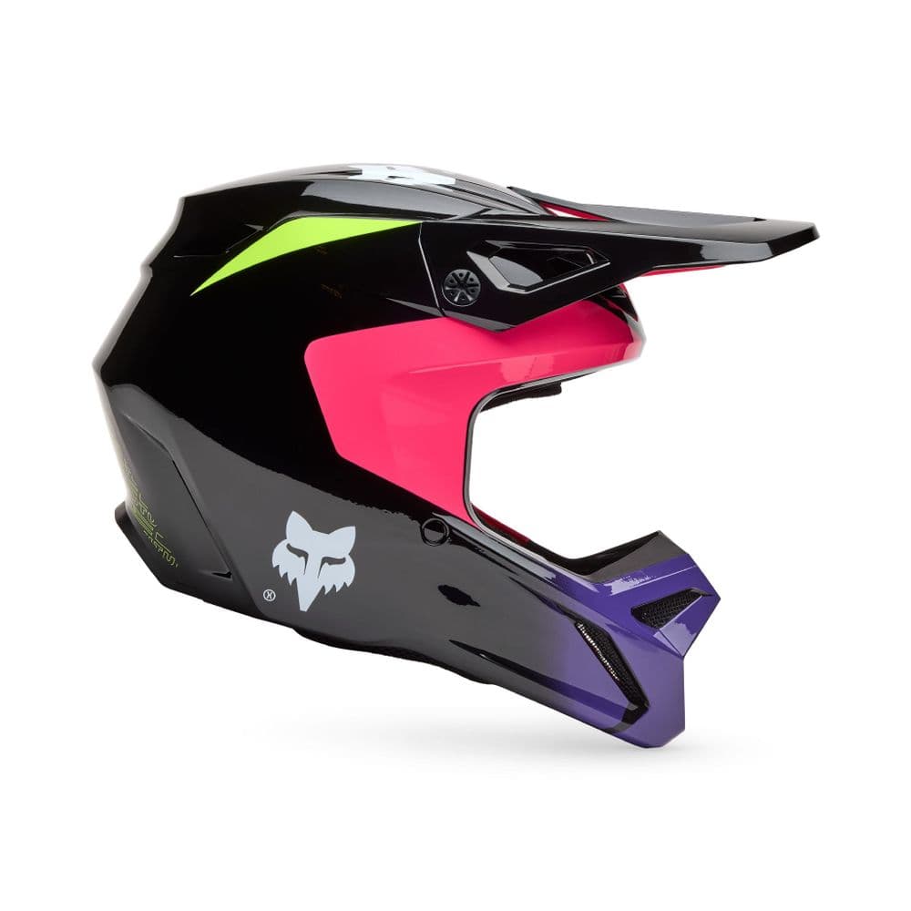 MX25 Fox V1 Youth Elevated Motocross Helmet - LT Pink