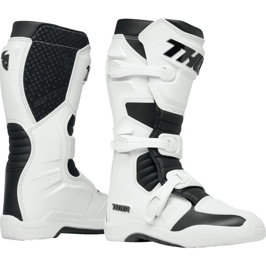 Thor Blitz XR MX Boots - White/ Black