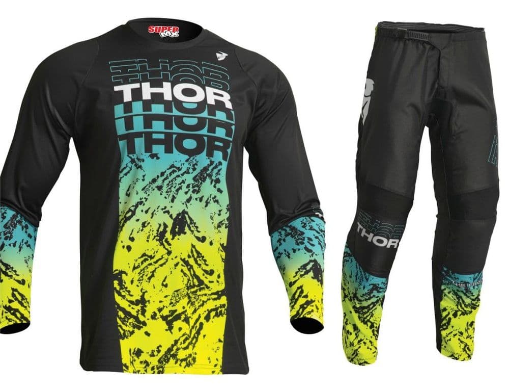 Thor Sector Atlas Motocross Kit Combo - Black/Teal