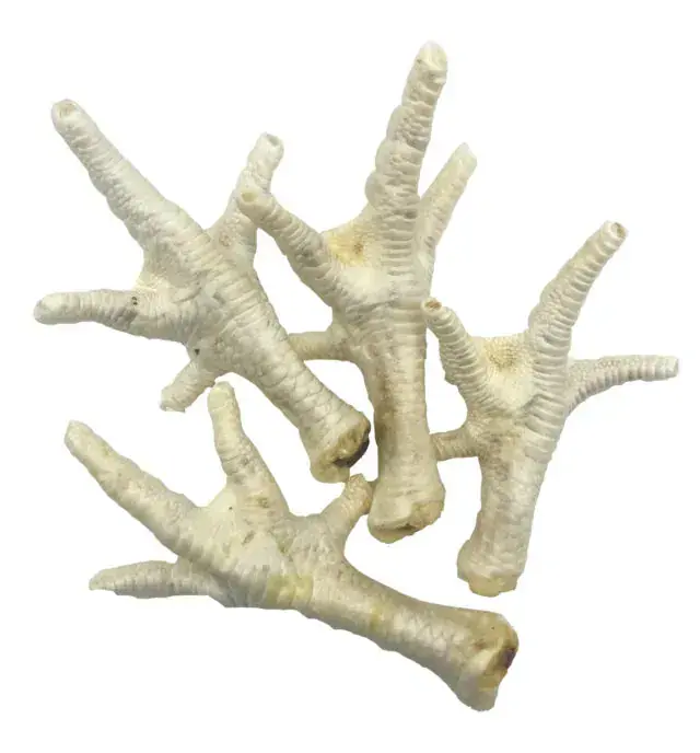 puffed white chicken feet