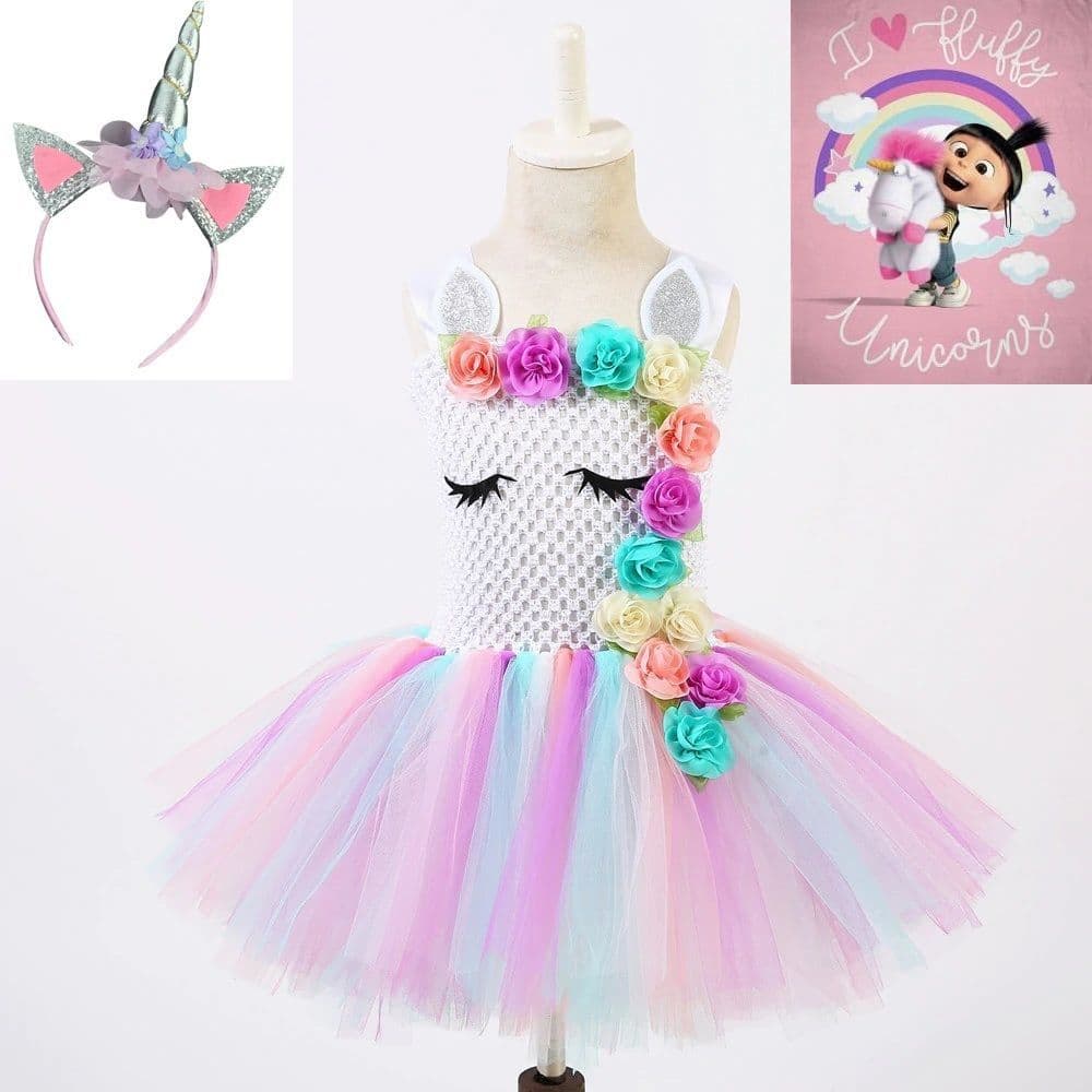 Costume Robe Licorne Moi Moche et Méchant Tutu Enfant