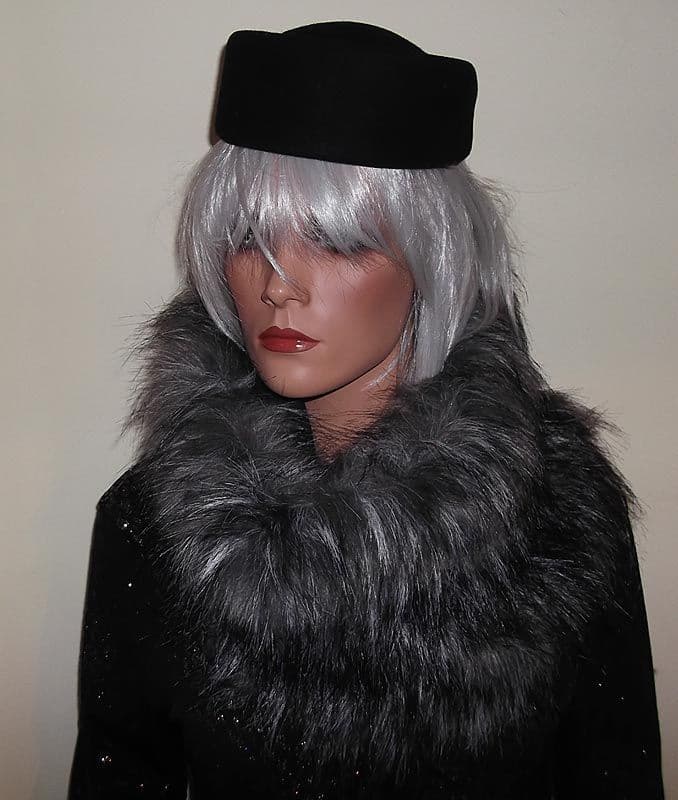 Luxury Long Haired Grey Fur Snood