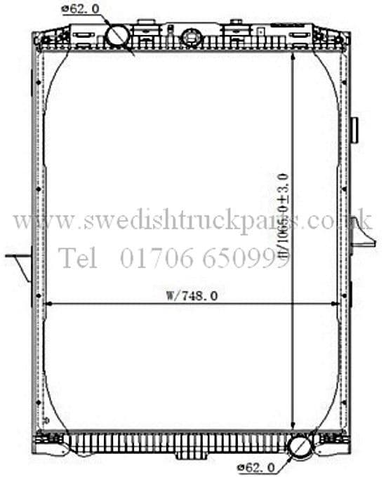 Daf XF105 Radiator 1674136 1692332 1739550 1856628 1861727