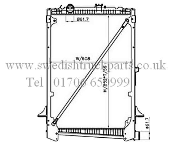 Daf Radiator CF65 CF75 1334916 1434916 1627416 1954987 5.45249