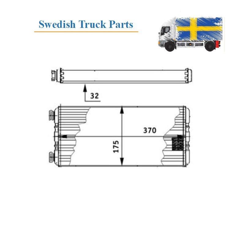 Mercedes Actros Heater Radiator 0008300720