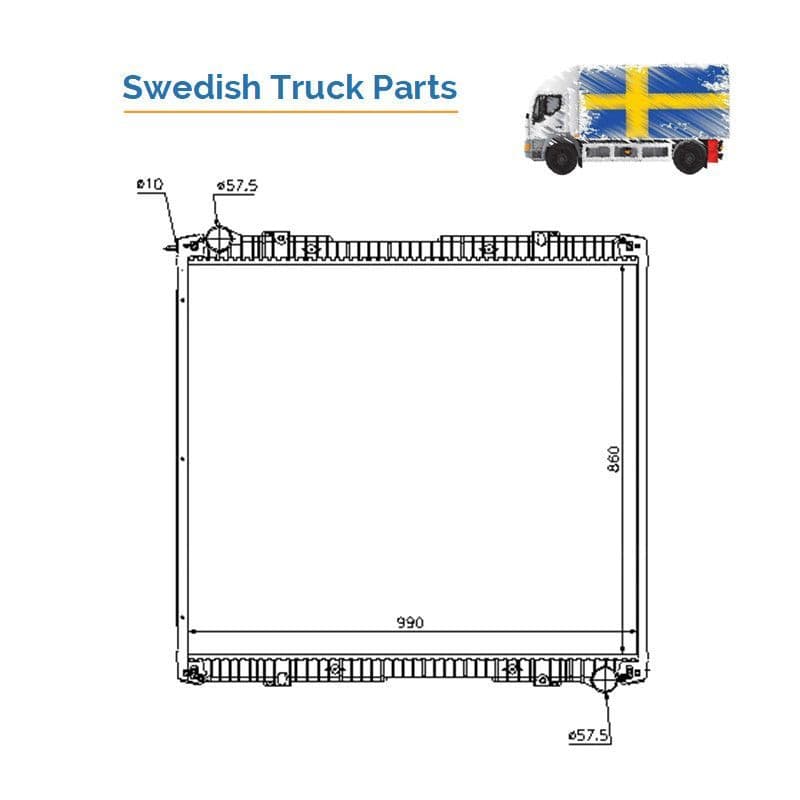 Scania Radiator R Series Engine Coolant 1527653 1741588 1769997 1784616 ...