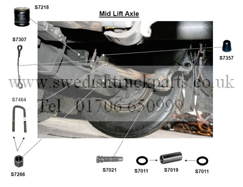 Scania Middle Lift Axle Wire Strap Cable 1326071 93 P93 113 P113 R113 ...