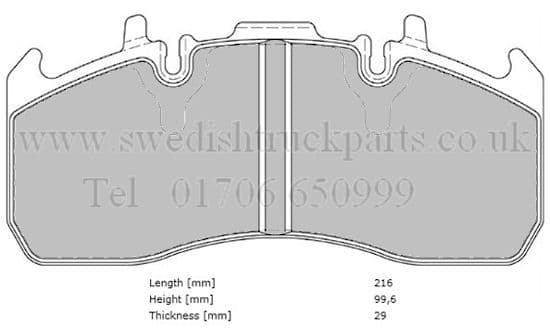 Volvo FL Front Brake Pad Kit 23149532 21496550 21352570 21024702 ...
