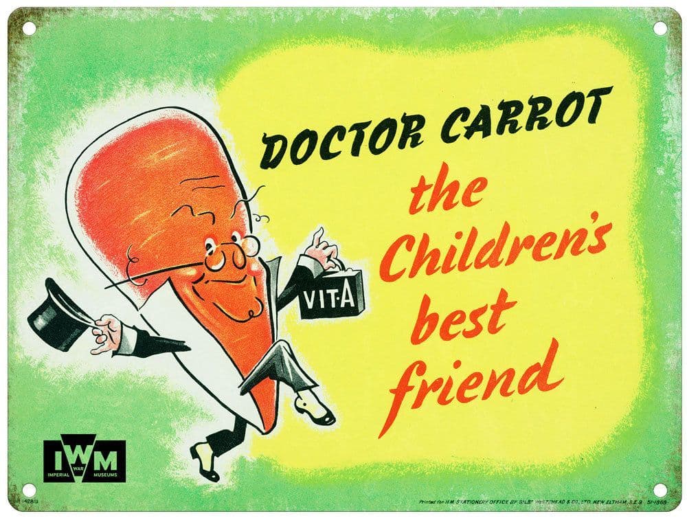 'Doctor Carrot' Metal wall Sign | World War II Propaganda | WWII Gifts