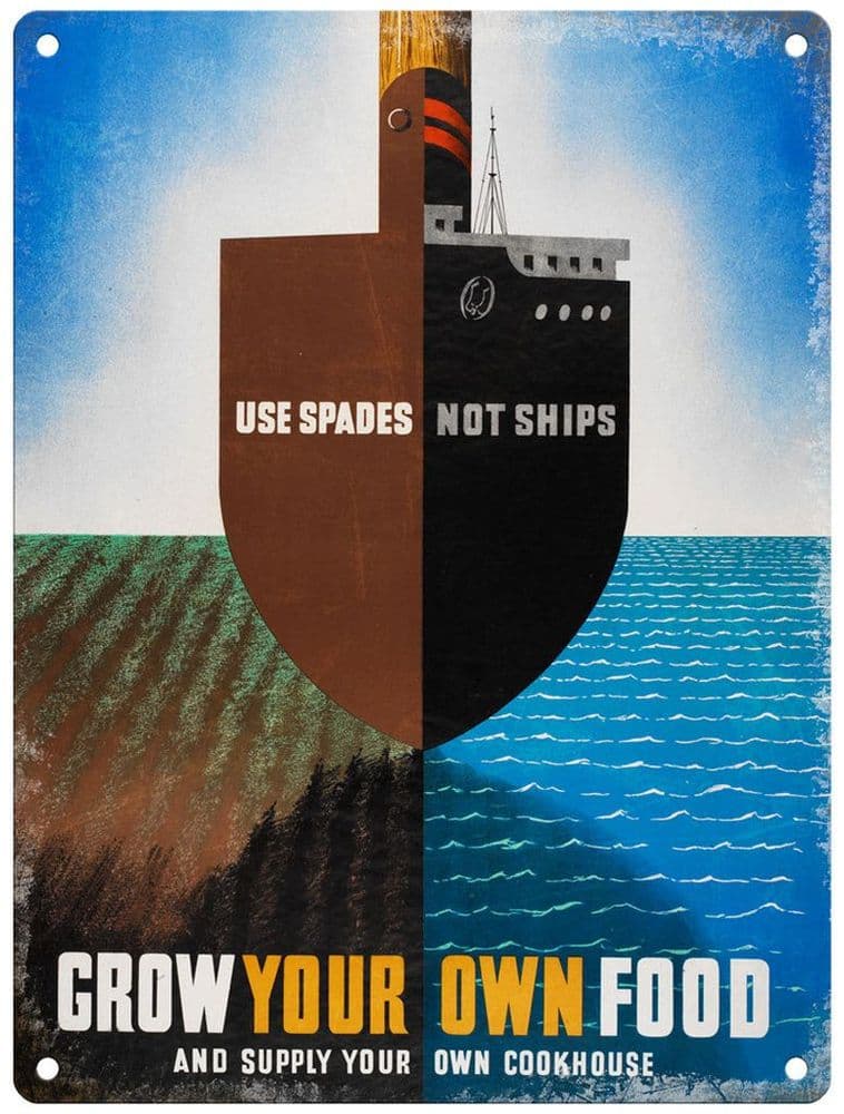 'Grow Your Own' Metal wall Sign |World War II Propaganda | War Signs