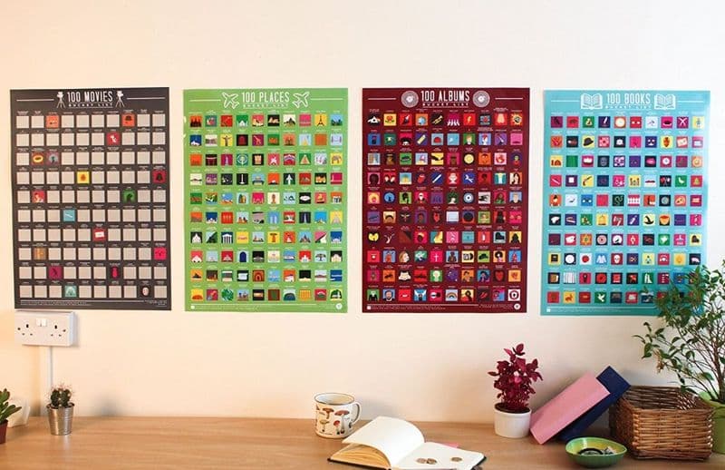 100 Family Movies Bucket List Poster | Bucket List Ideas | Birthday Gifts