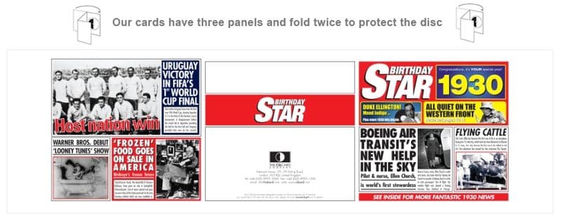 Birthday Star CD Greeting Card | Unique Birthday Cards | CD Cards