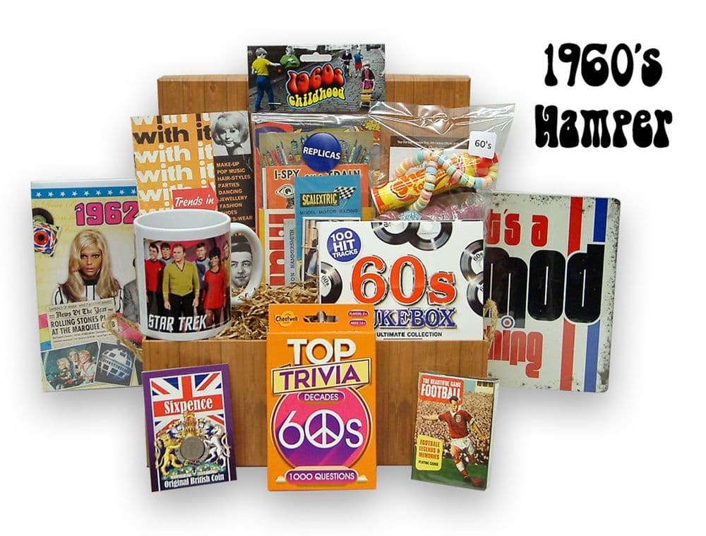 1960's Retro Gift Hamper | 60th Birthday Gift Idea | 1960s Gift ideas