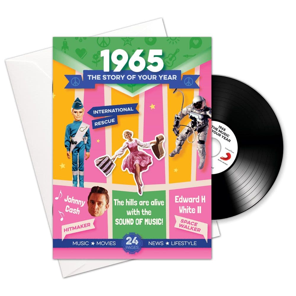 The Story of your Year CD Greeting Card | 1960s Music | 60th birthday Gift