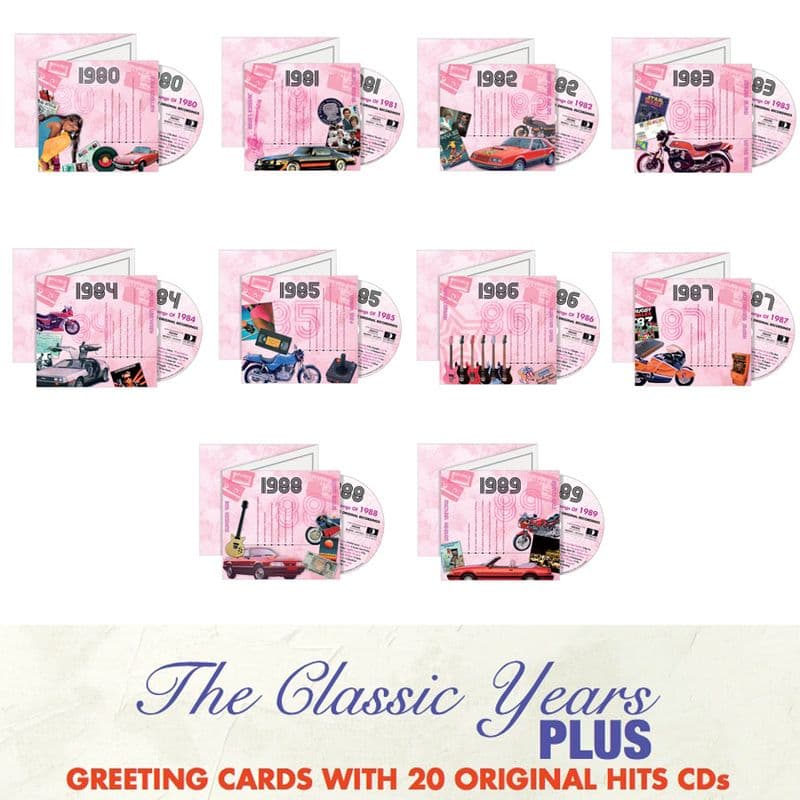 Classic Years CD Greeting Card | 40th Birthday Card | CD Cards