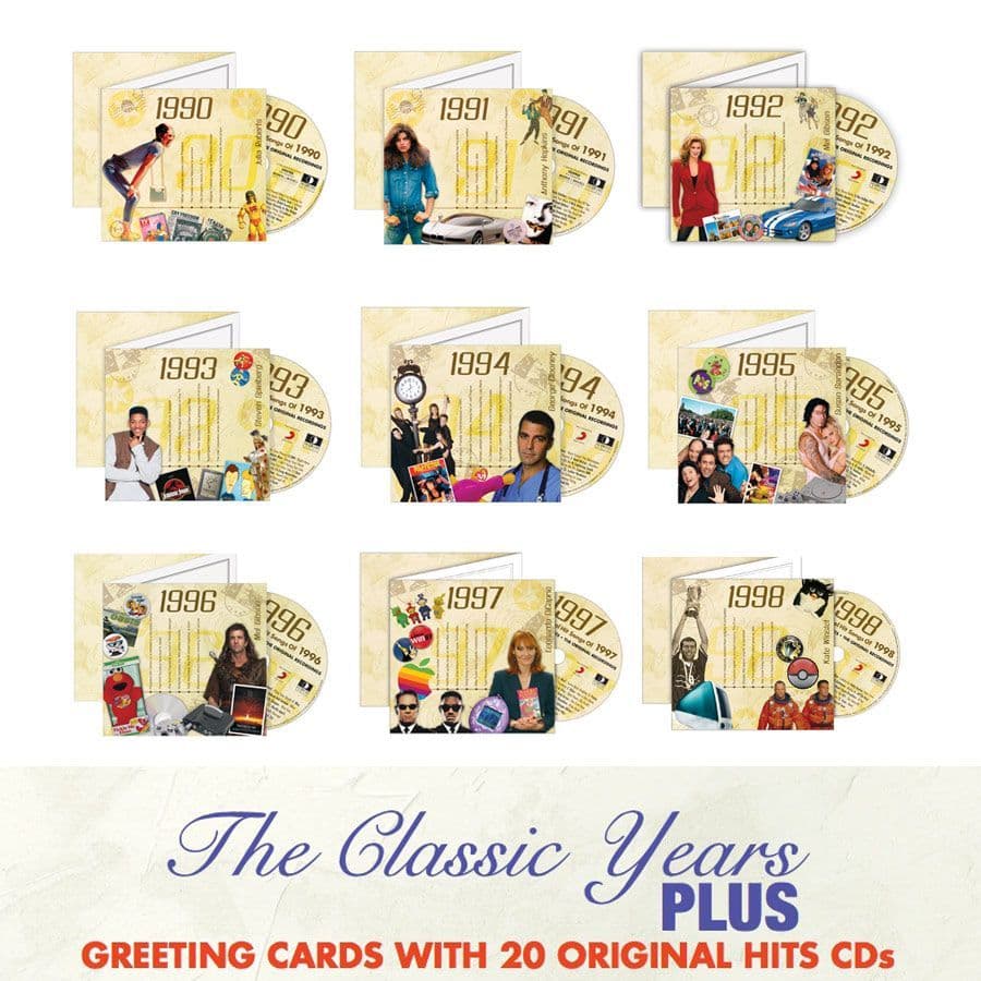 Classic Years CD Greeting Card | 30th Birthday Card | CD Cards