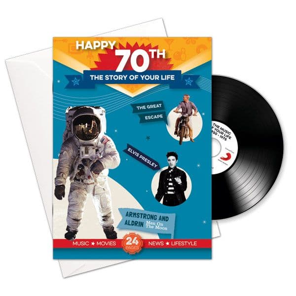 Story of your Life CD Greeting Card | 70th birthday Card | CD Cards