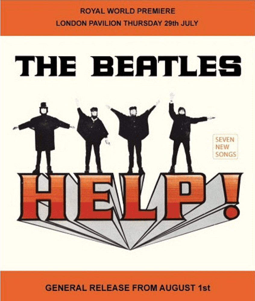 Beatles HELP Metal Wall Sign | Beatles Memorabilia gifts | Movie Posters