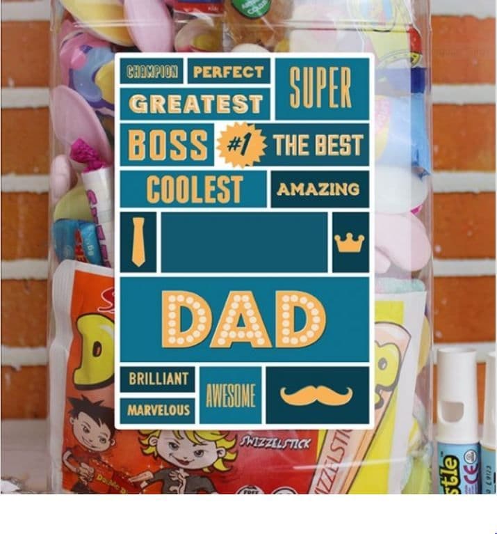 Personalised Best Dad Sweet Jar | Fathers Day Gifts | Personalised Gifts