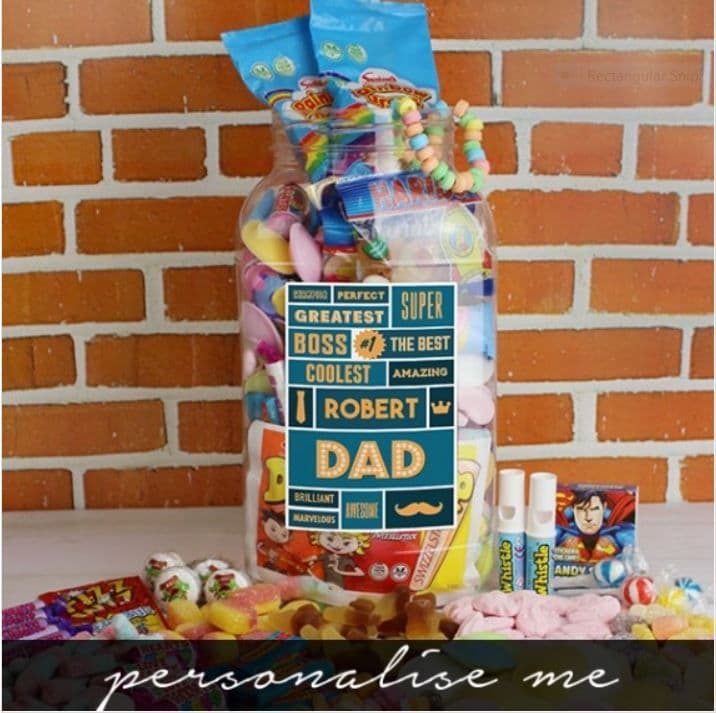 Personalised Best Dad Sweet Jar | Fathers Day Gifts | Personalised Gifts