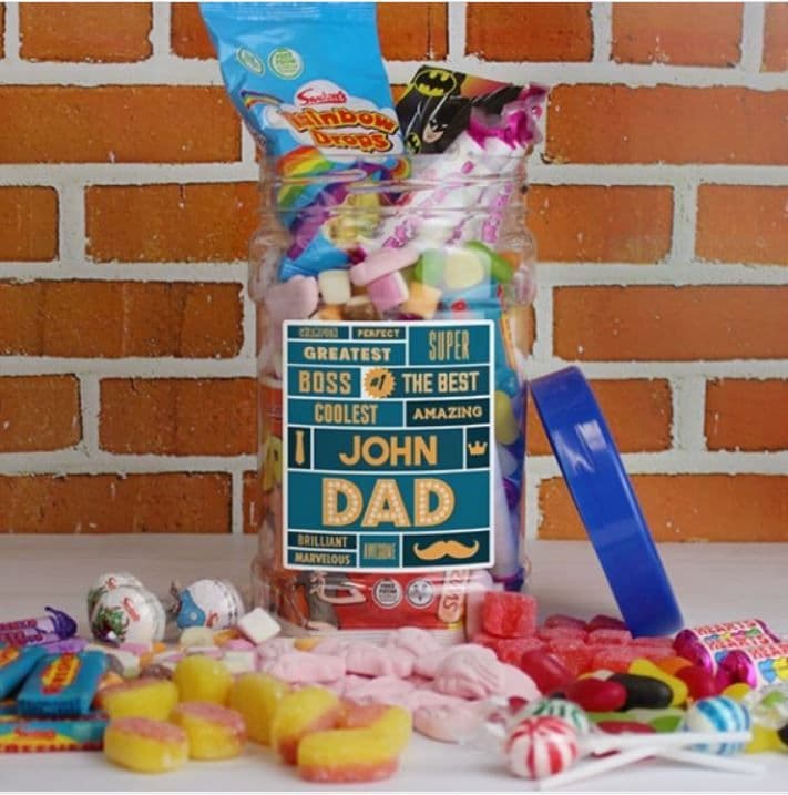 Personalised Best Dad Sweet Jar | Father's Day Gifts | Personalised Gifts