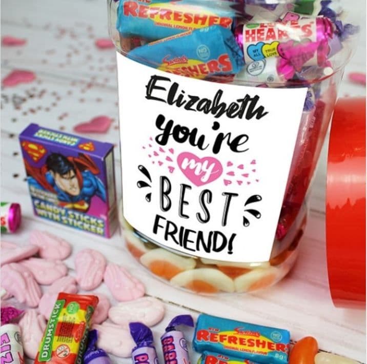 Personalised Retro Sweet Jar | Best Friend Gifts | Unique Gifts for Friends